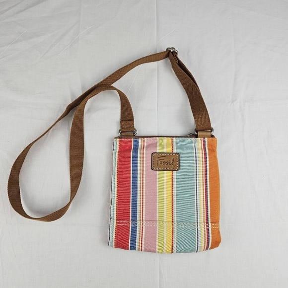 Fossil | Bags | Fossil Strip Multi Colored Crossbody Bag | Poshmark